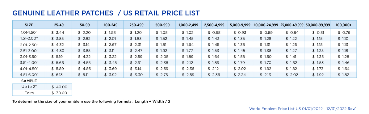 Leather Patches | World Emblem