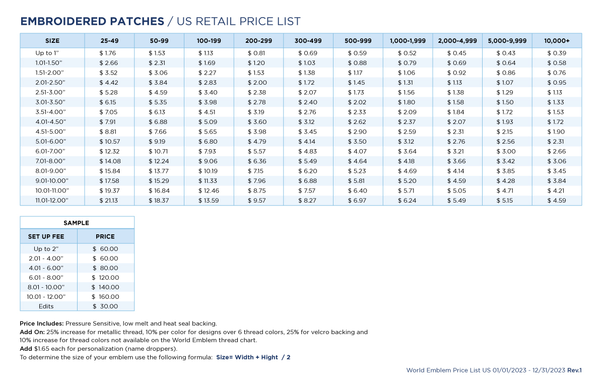 Embroidered Patches | World Emblem