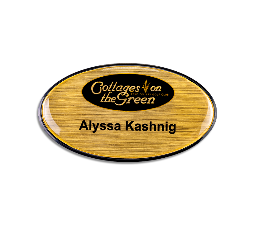 Shape Name Badges - Oval Name Tags - World Emblem | World Emblem